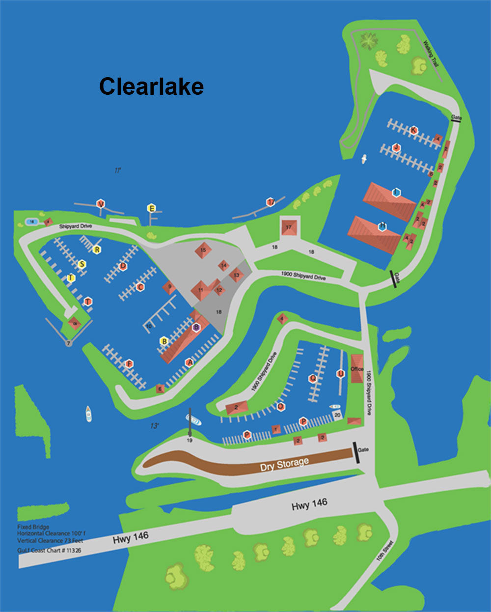 Seabrook Marina & Shipyard Map
